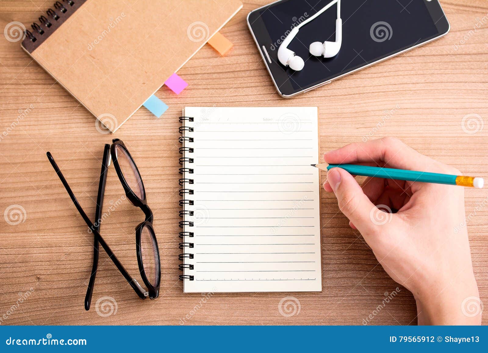 Writing a journal stock photo. Image of note, desk, desktop - 79565912