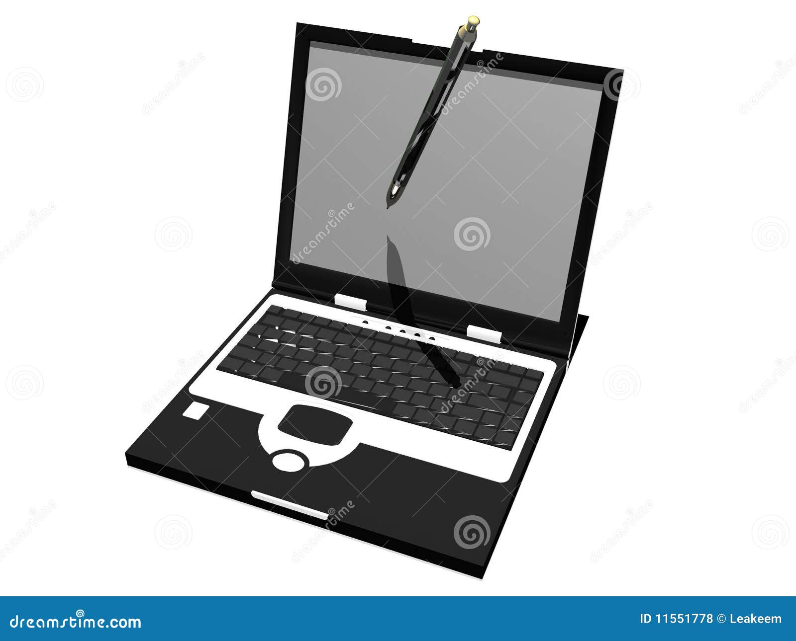 Writing on the laptop stock illustration. Illustration of media - 11551778