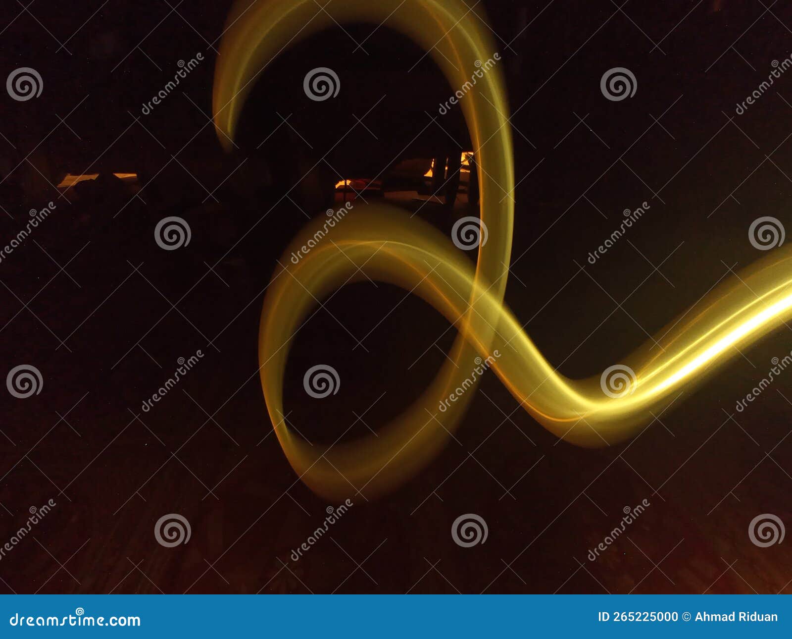 Writing the Letter a Using Light Painting Techniques, with Yellow ...