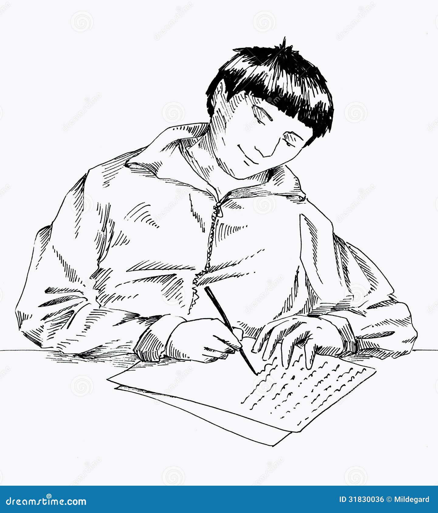 Writing a letter stock illustration. Illustration of drawings - 31830036