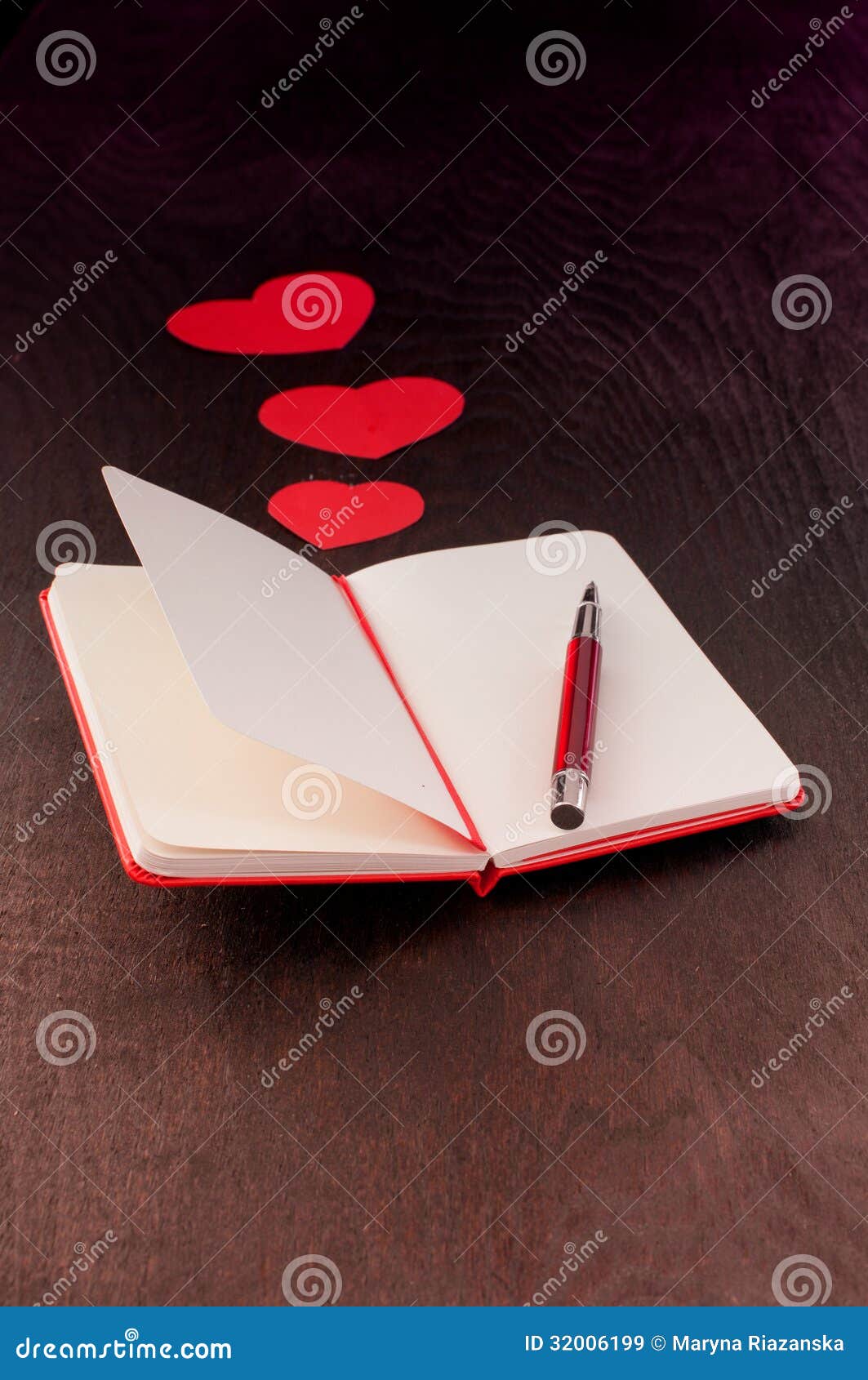 Writing about Love in Notebook Stock Image - Image of diary, valentine ...