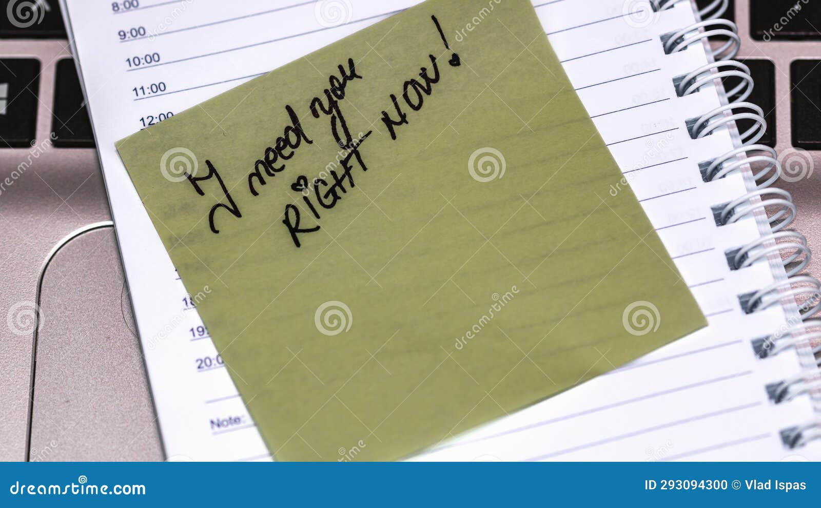 Writing Love Text on Memo Post Reminder. Sticker with Lovely Message ...