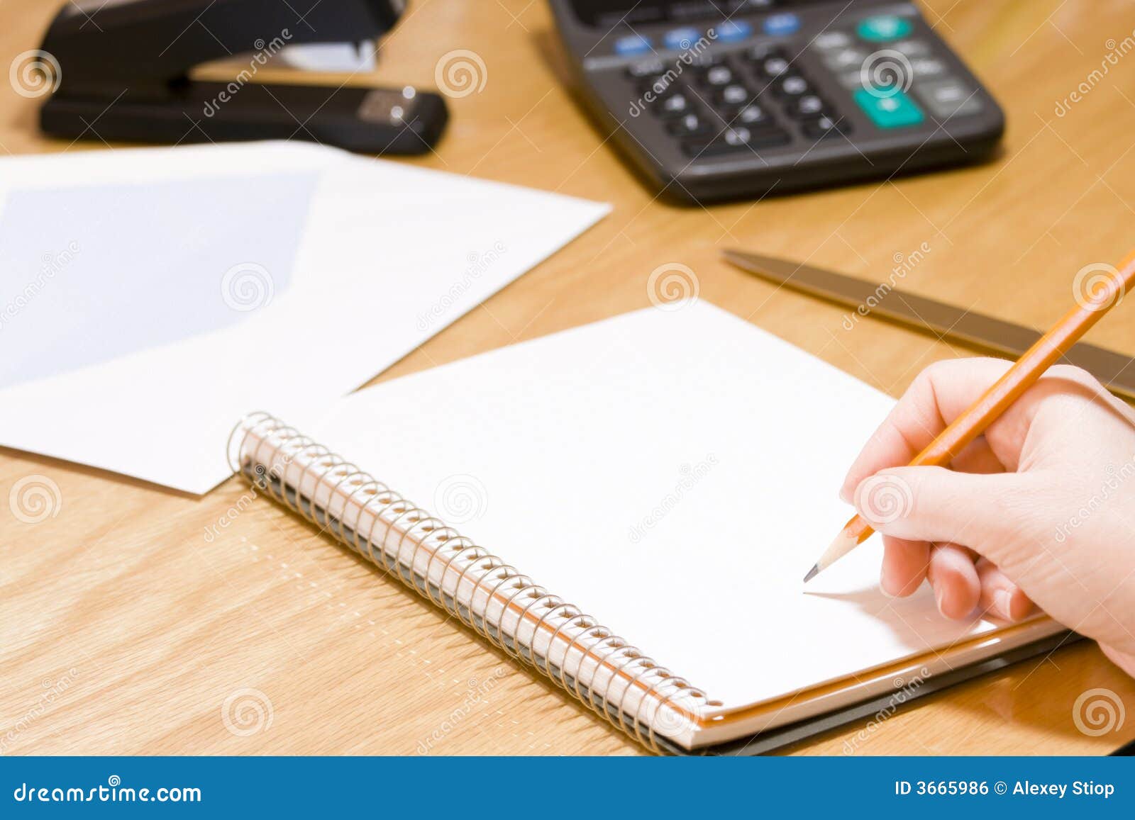 Writing a memo stock photo. Image of stationary, memo - 3665986