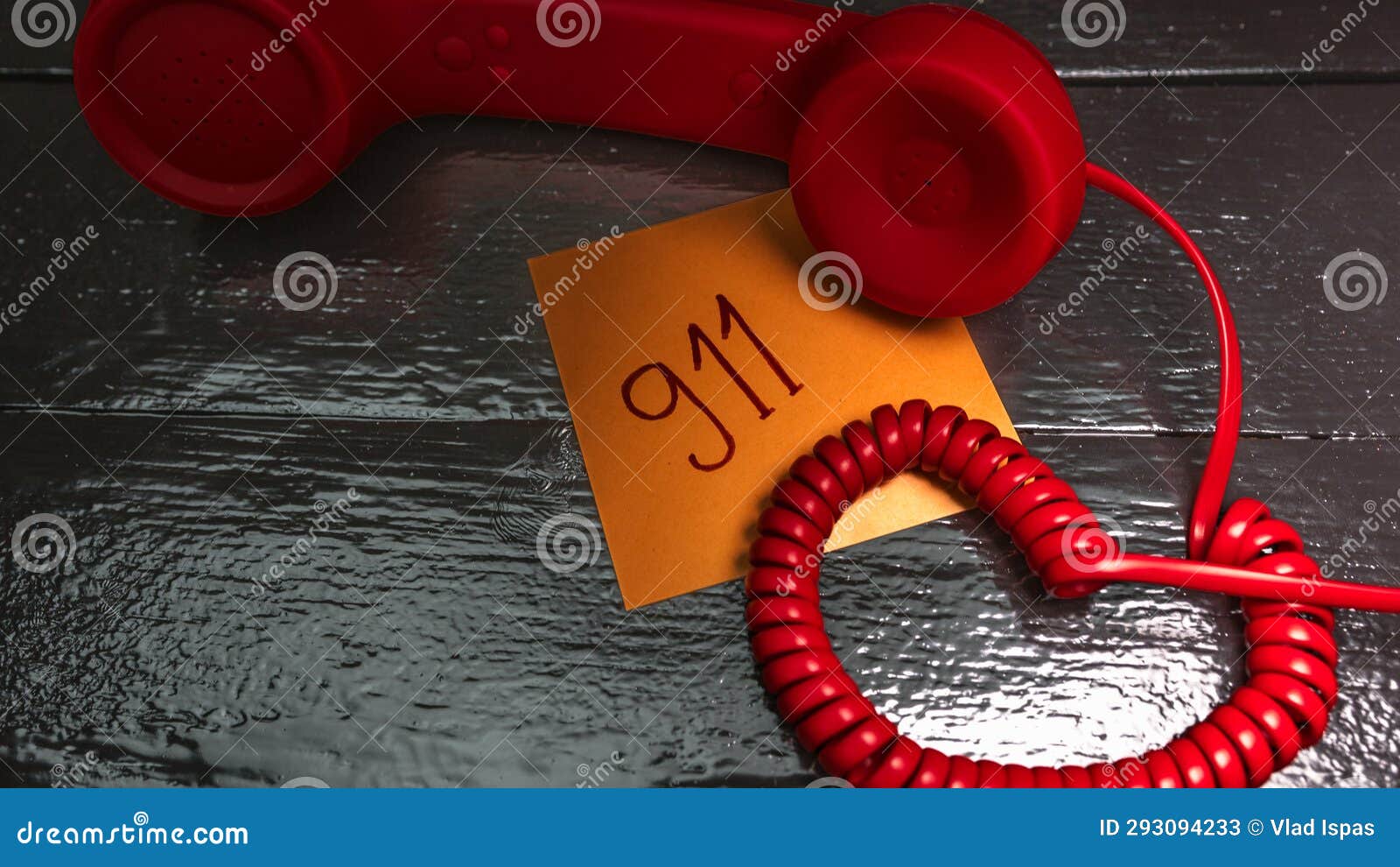 Writing 911 on Memo Post Reminder. Sticky Paper with Text 911 and ...