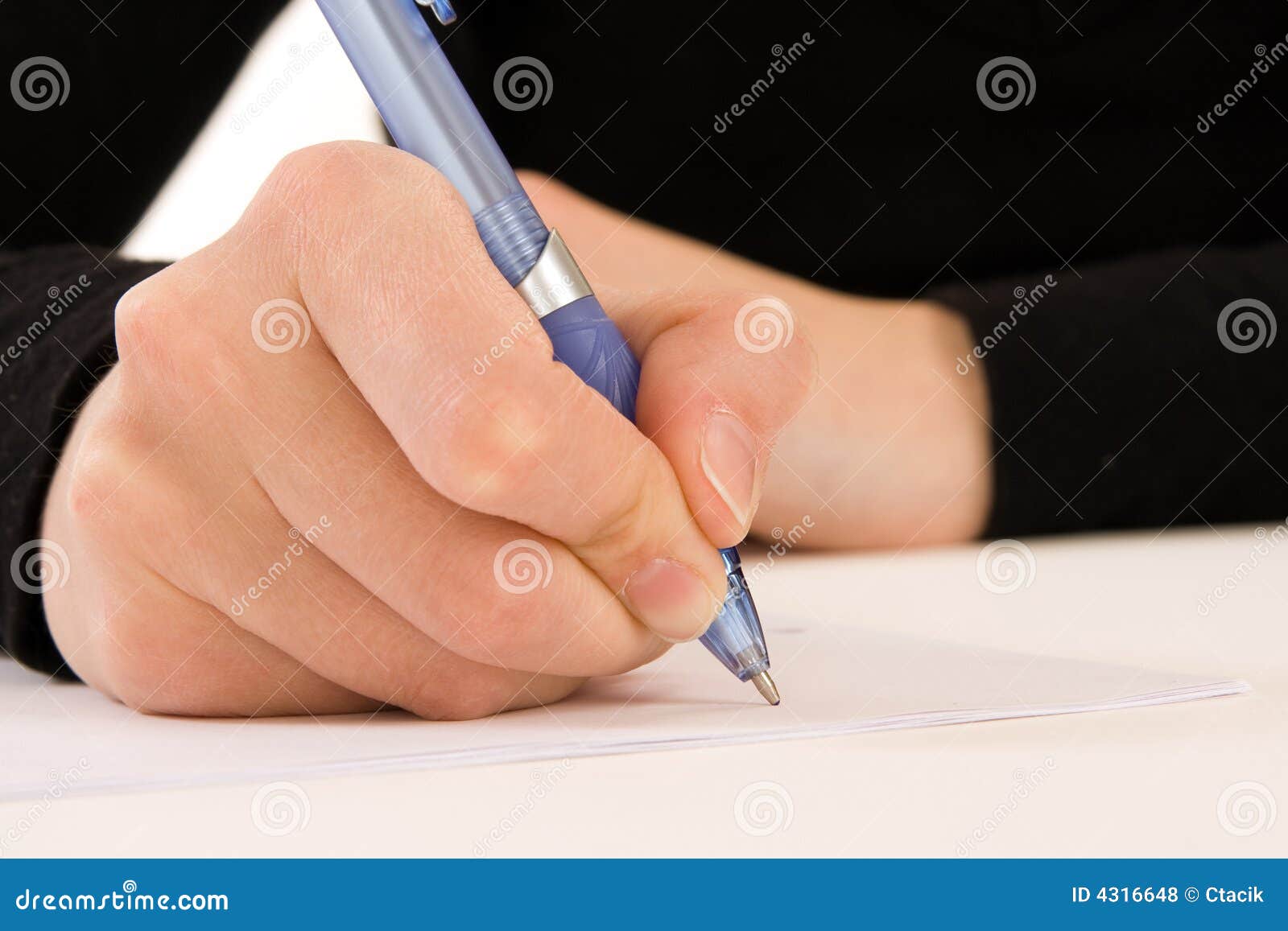 Writing a Message stock photo. Image of person, write - 4316648