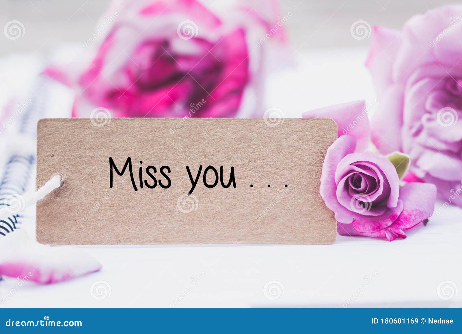 Writing miss you on card stock image. Image of decor - 180601169