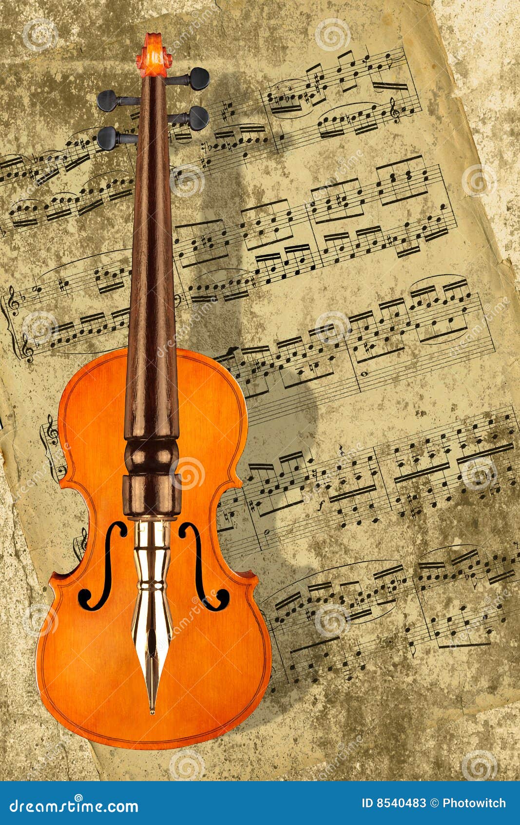 Writing music for violin stock image. Image of pens, note - 8540483