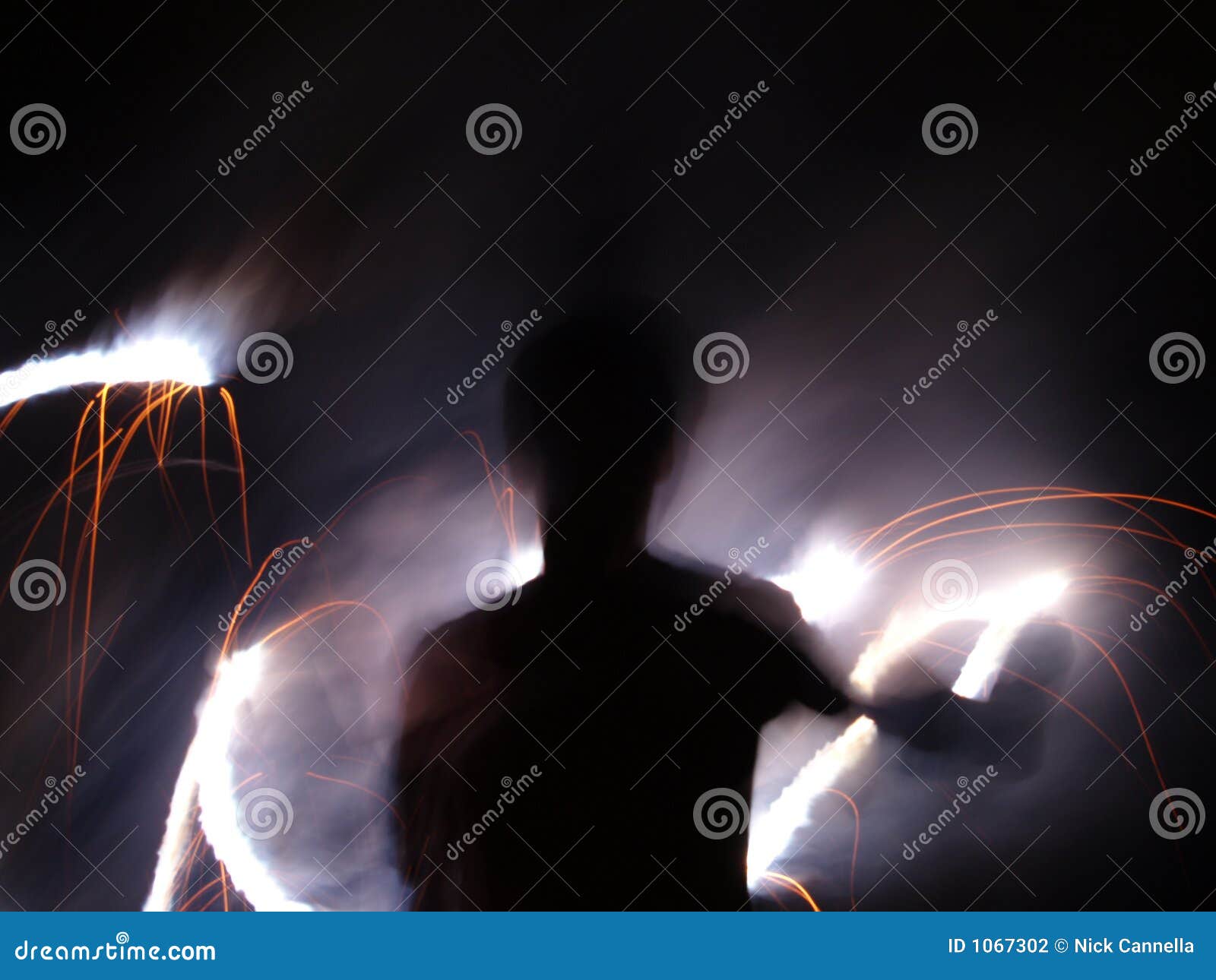 Writing in the Night with Fire Stock Photo - Image of fourth, blur: 1067302