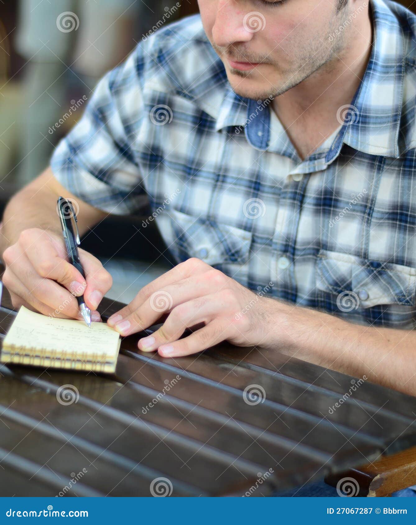 Writing note stock image. Image of male, study, table - 27067287