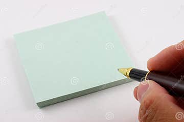 About To Write on Post it Note Stock Image - Image of fingers, sticky ...