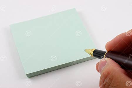 About To Write on Post it Note Stock Image - Image of fingers, sticky ...