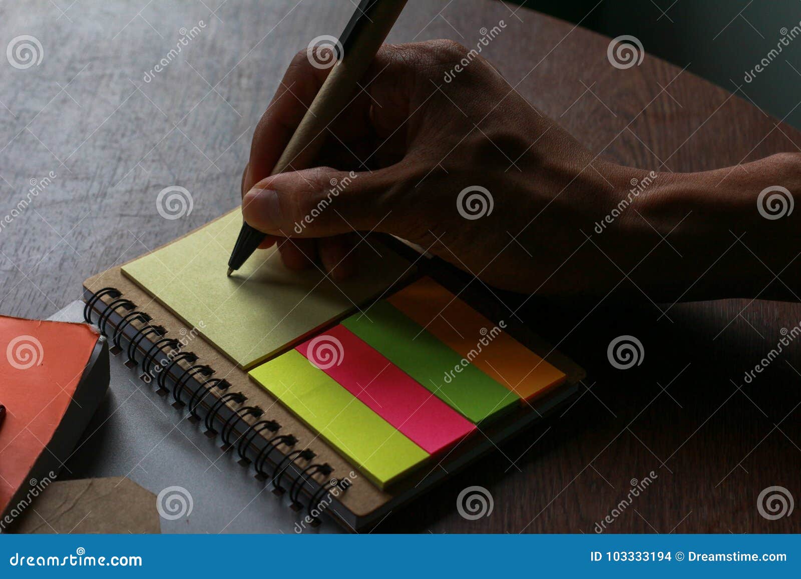 Writing Note with Pen and Books Props Stock Photo - Image of office ...