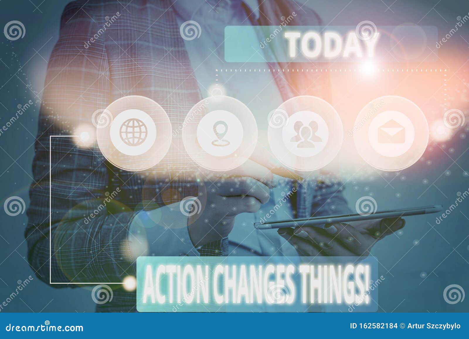 Writing Note Showing Action Changes Things. Business Photo Showcasing ...