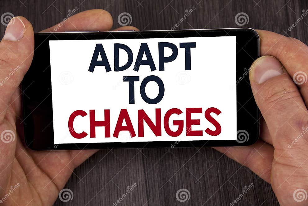 Writing Note Showing Adapt To Changes. Business Photo Showcasing ...
