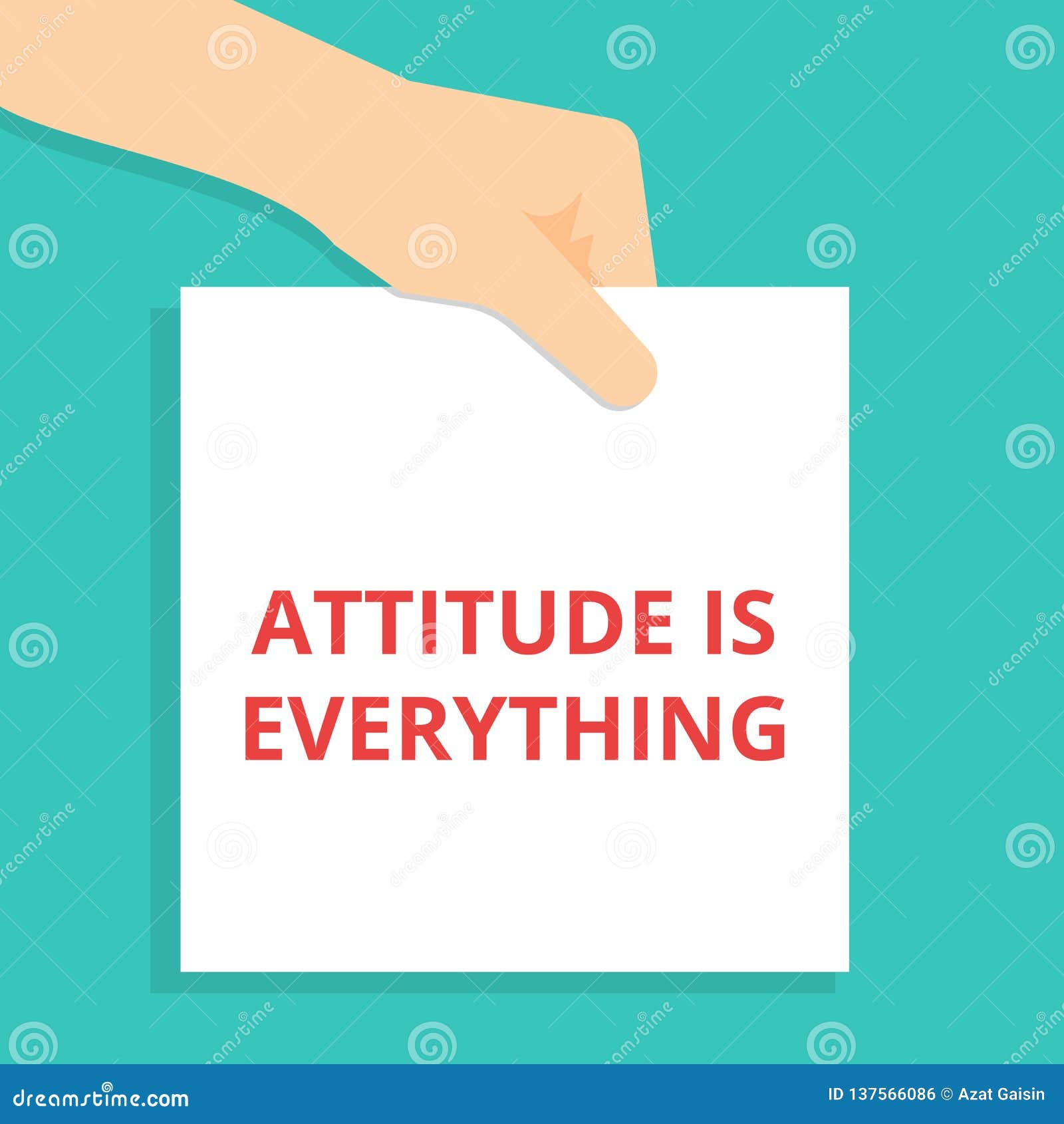 Writing Note Showing Attitude is Everything Stock Illustration ...