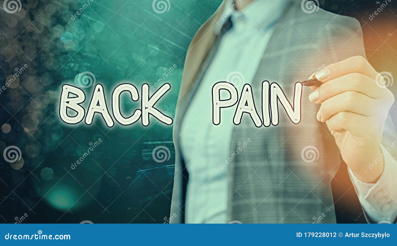 Writing Note Showing Back Pain. Business Photo Showcasing Soreness of ...
