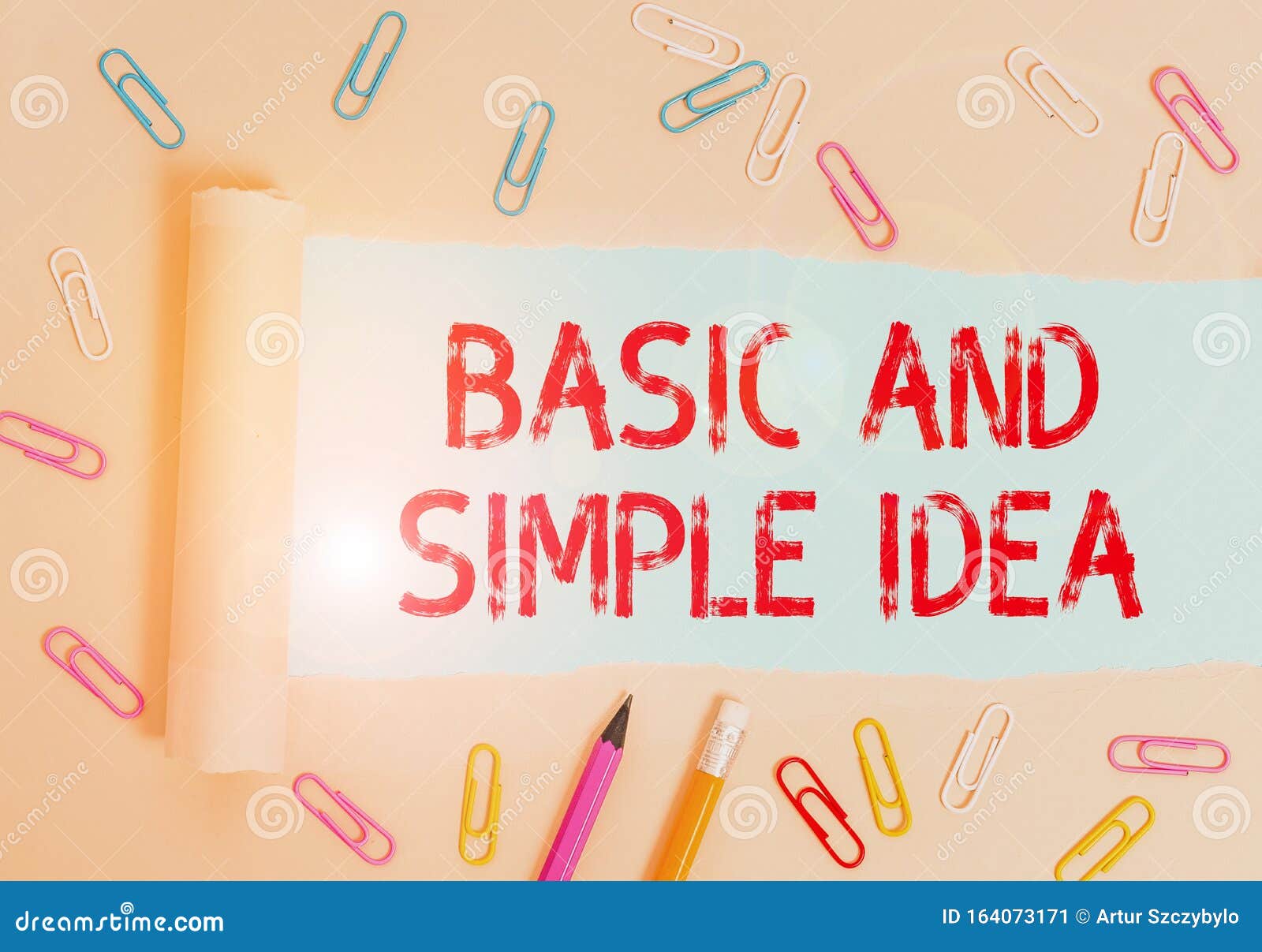 Writing Note Showing Basic and Simple Idea. Business Photo Showcasing ...