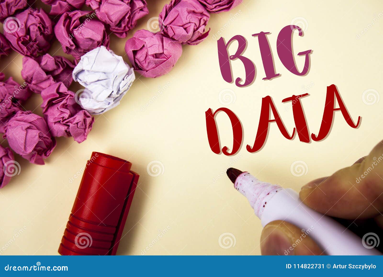 Writing Note Showing Big Data. Business Photo Showcasing Large Amount ...
