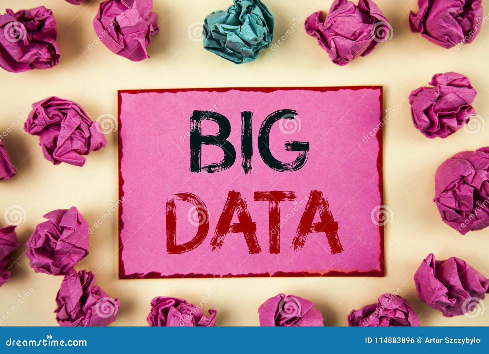 Writing Note Showing Big Data. Business Photo Showcasing Large Amount ...