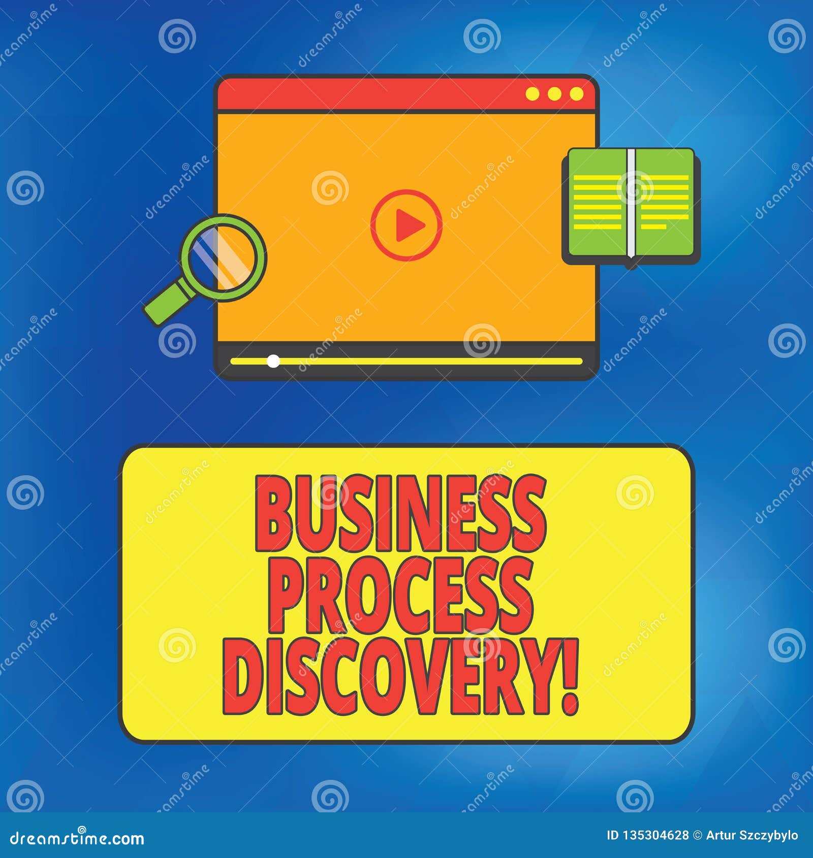 Writing Note Showing Business Process Discovery. Business Photo ...