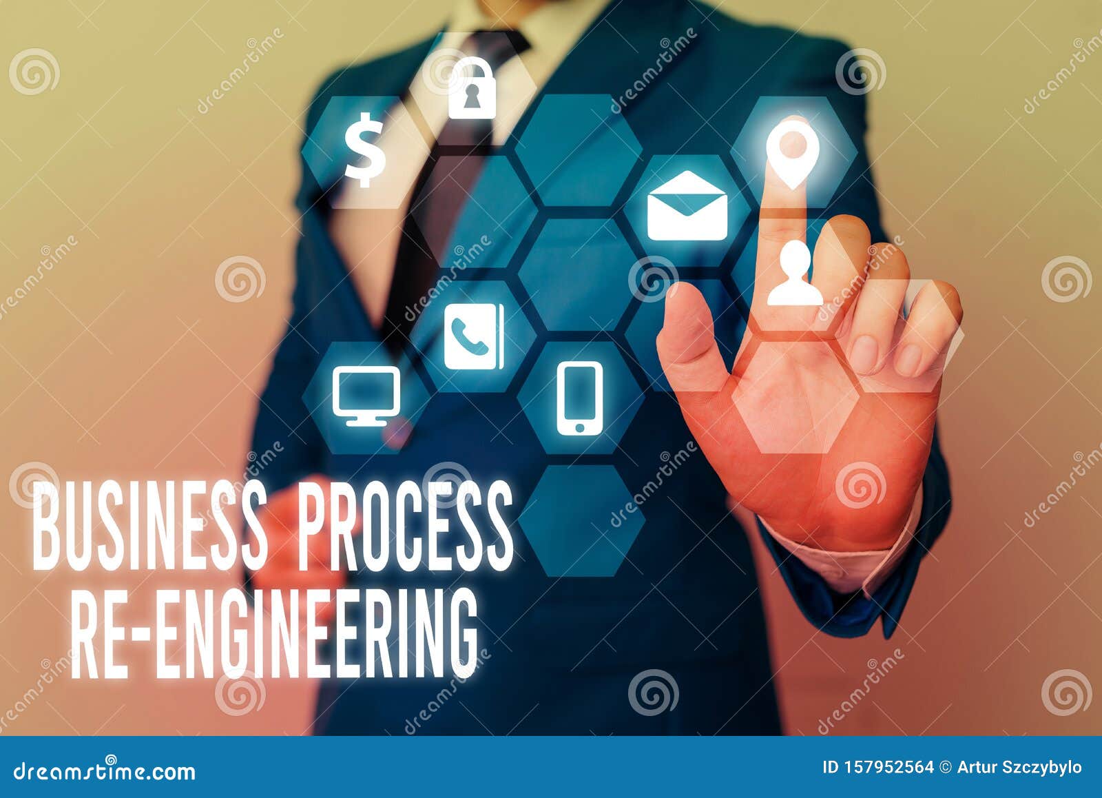 Writing Note Showing Business Process Re Engineering. Business Photo ...