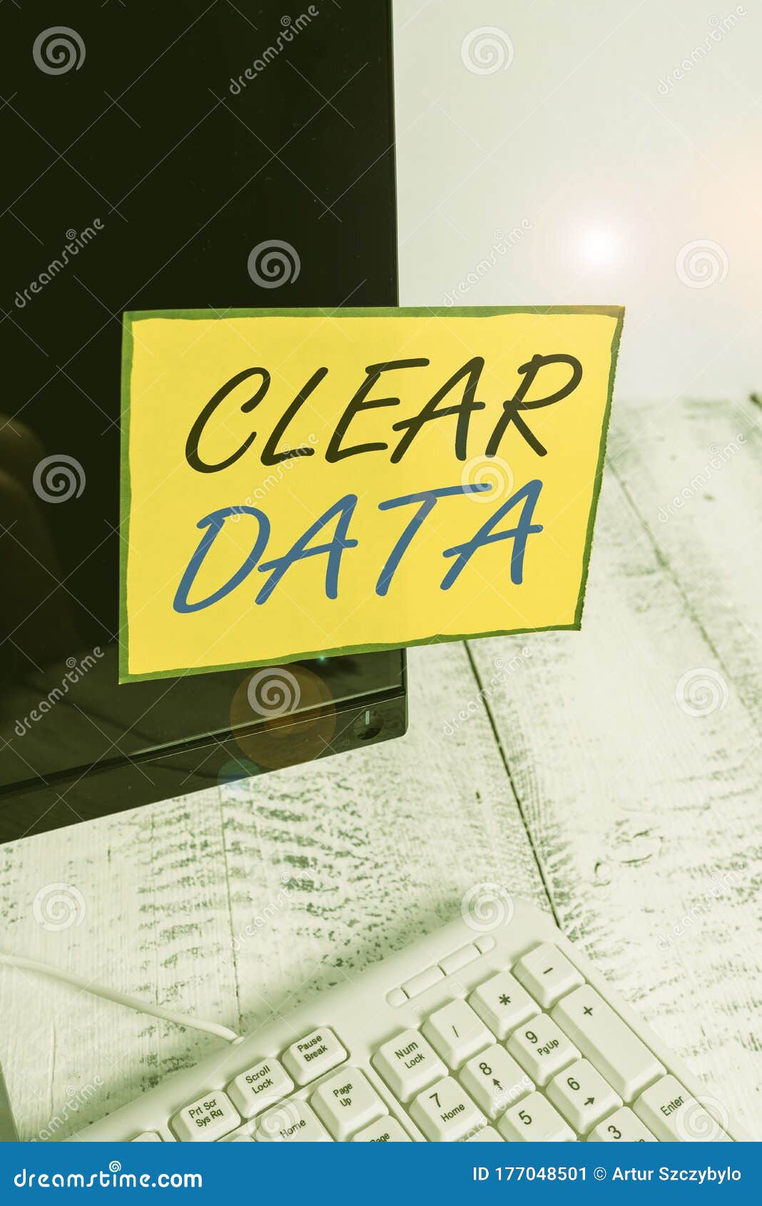 Writing Note Showing Clear Data. Business Photo Showcasing Act of ...