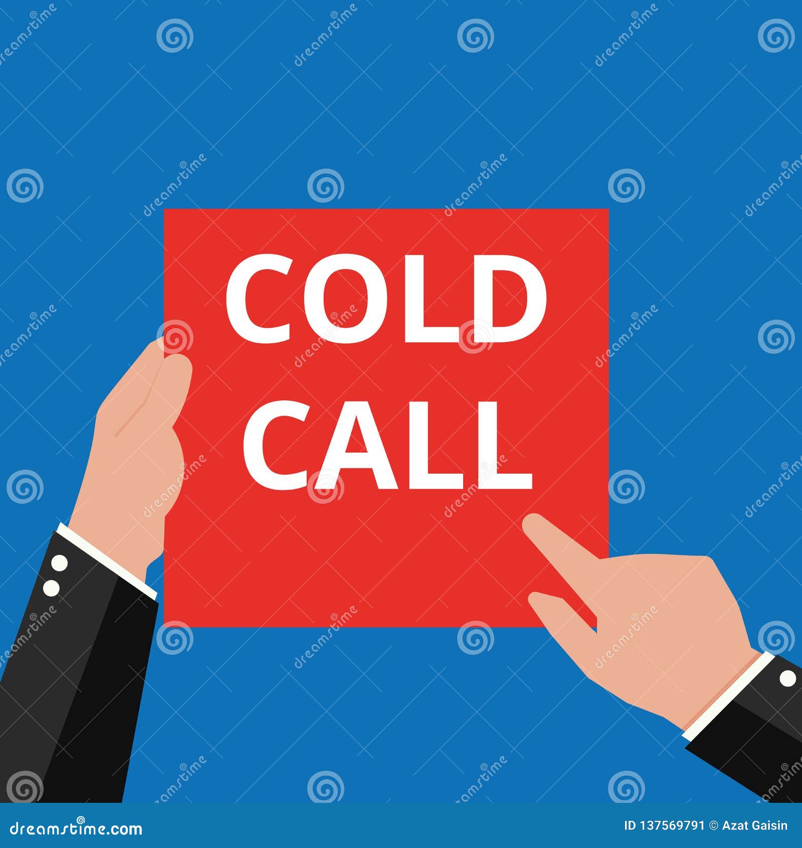 Writing Note Showing Cold Call Stock Illustration - Illustration of ...