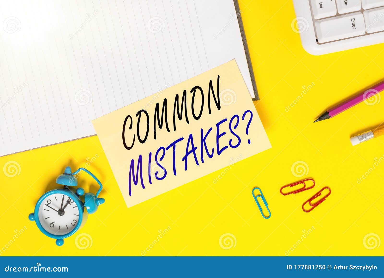 Writing Note Showing Common Mistakes Question. Business Photo ...