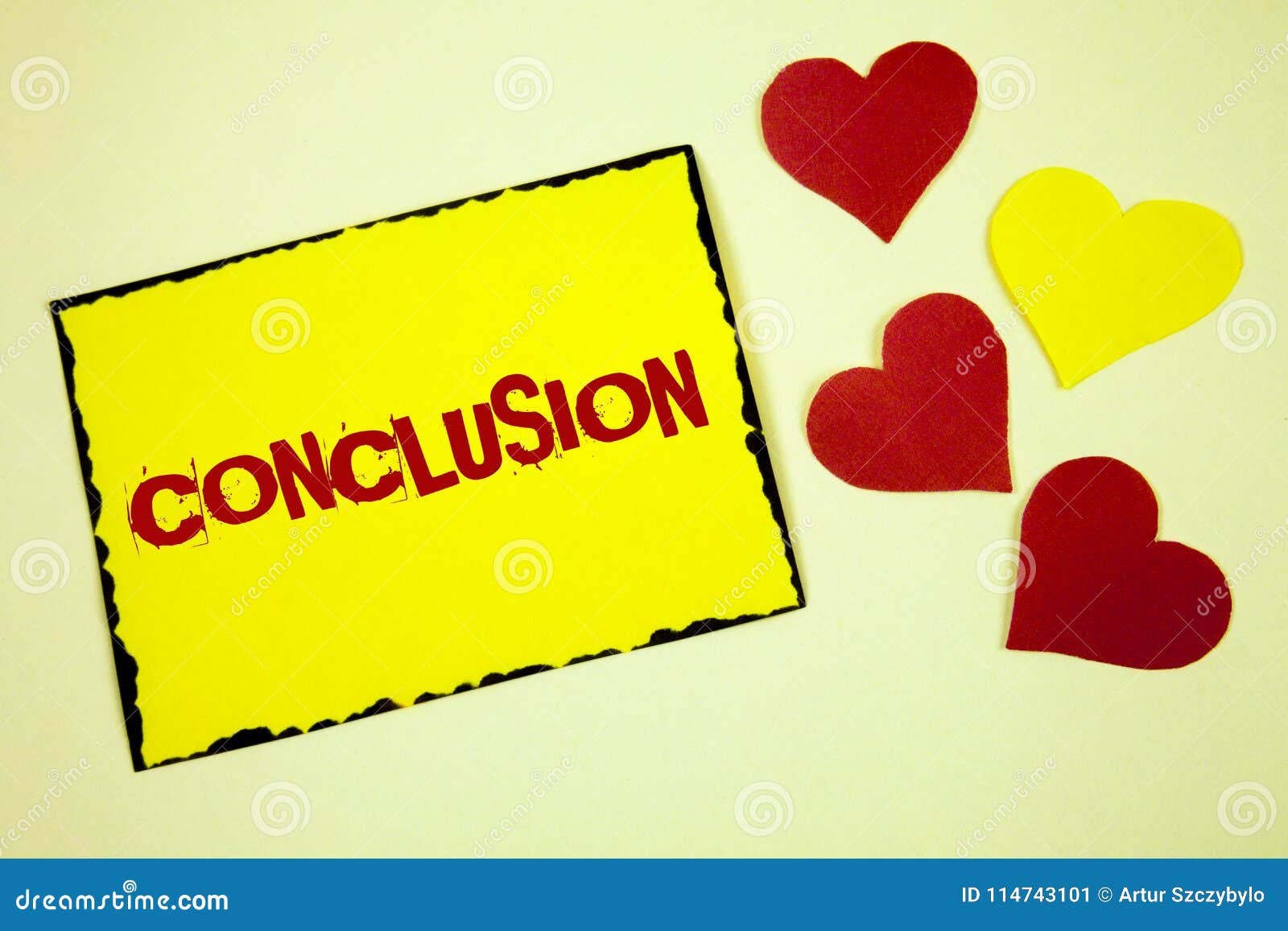 Writing Note Showing Conclusion. Business Photo Showcasing Results ...