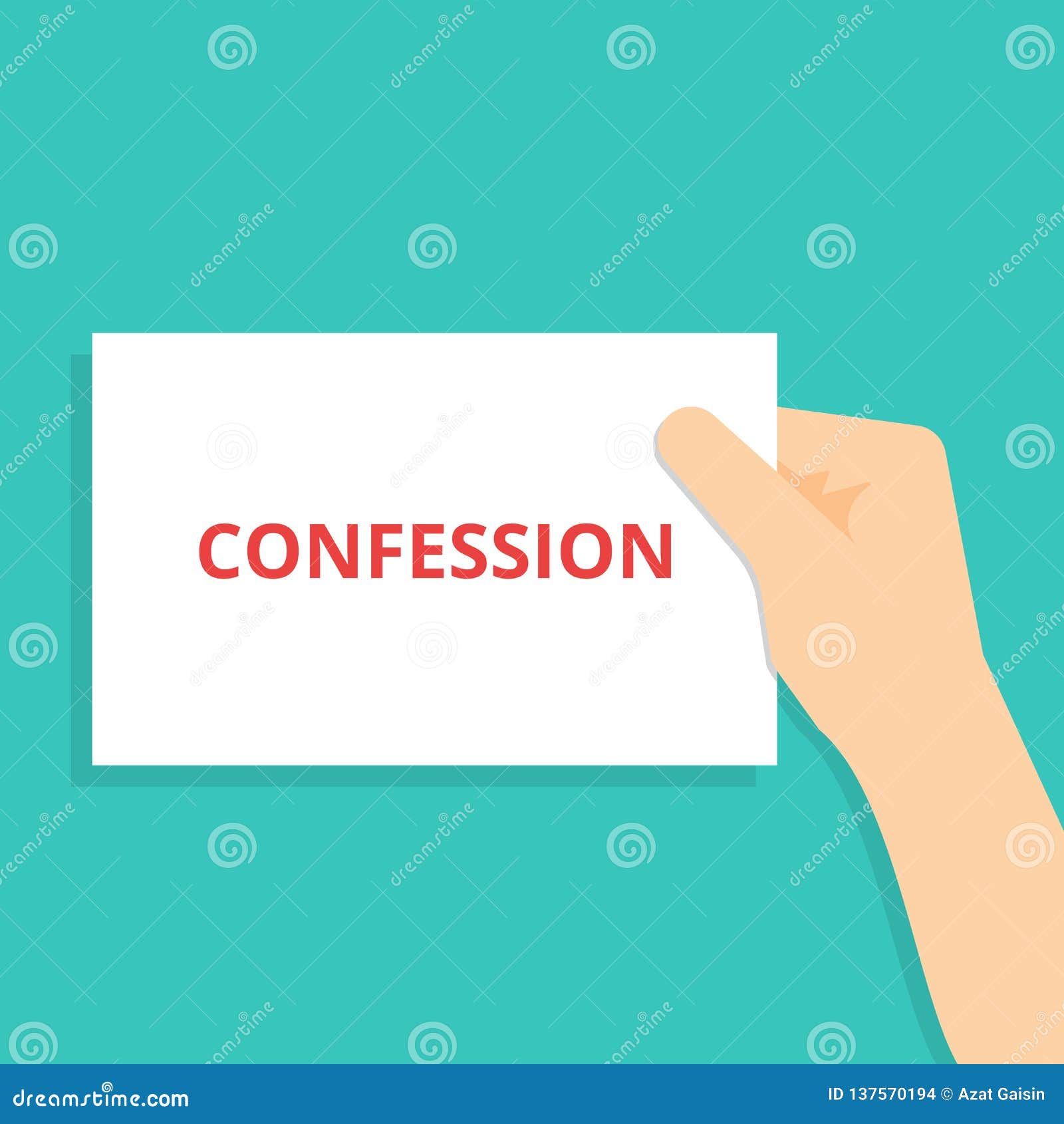 Writing Note Showing Confession Stock Illustration - Illustration of ...