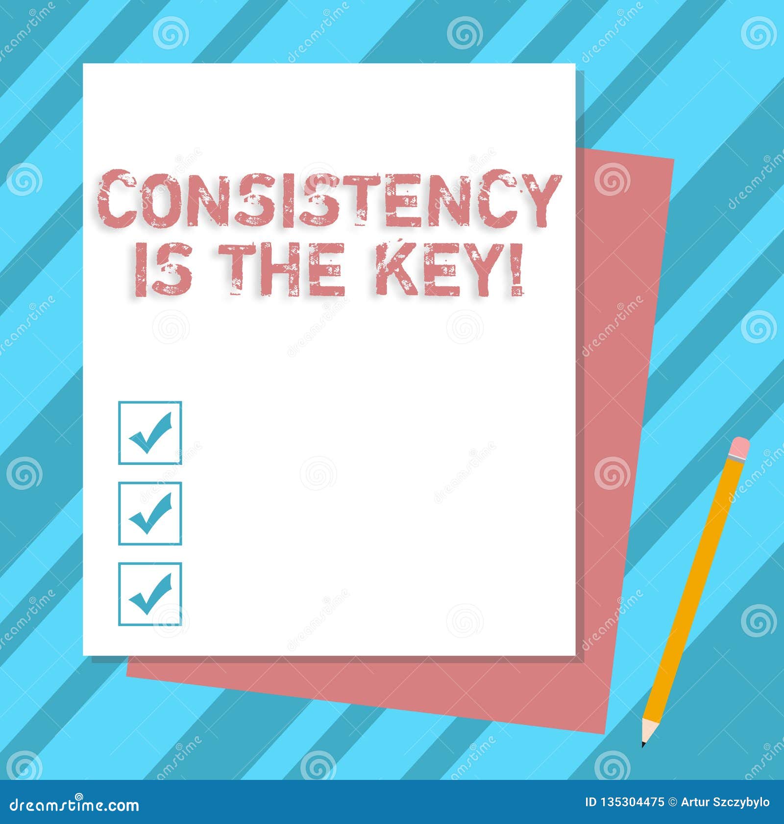 Writing Note Showing Consistency is the Key. Business Photo Showcasing ...
