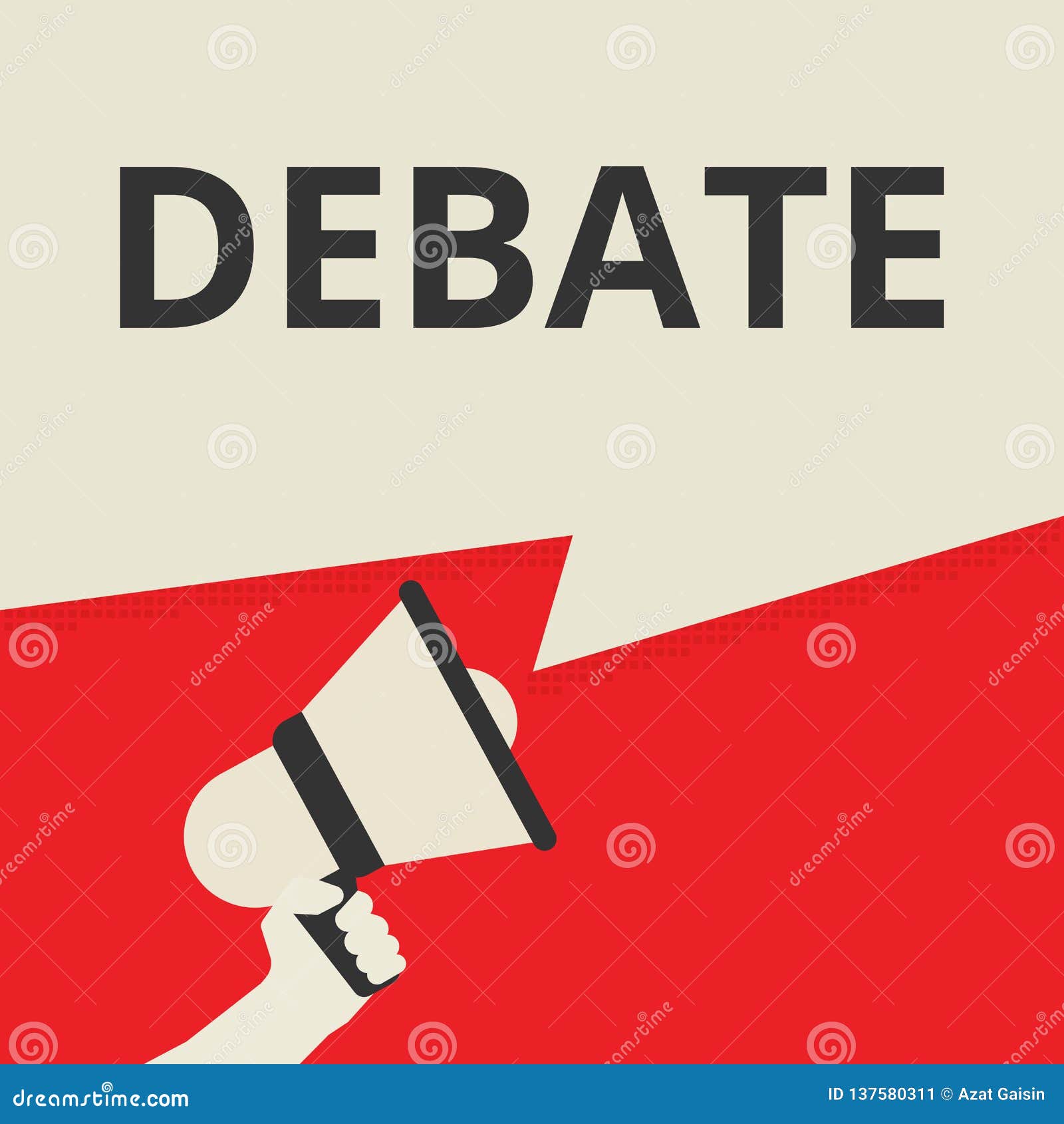 Writing Note Showing Debate Stock Illustration - Illustration of ...