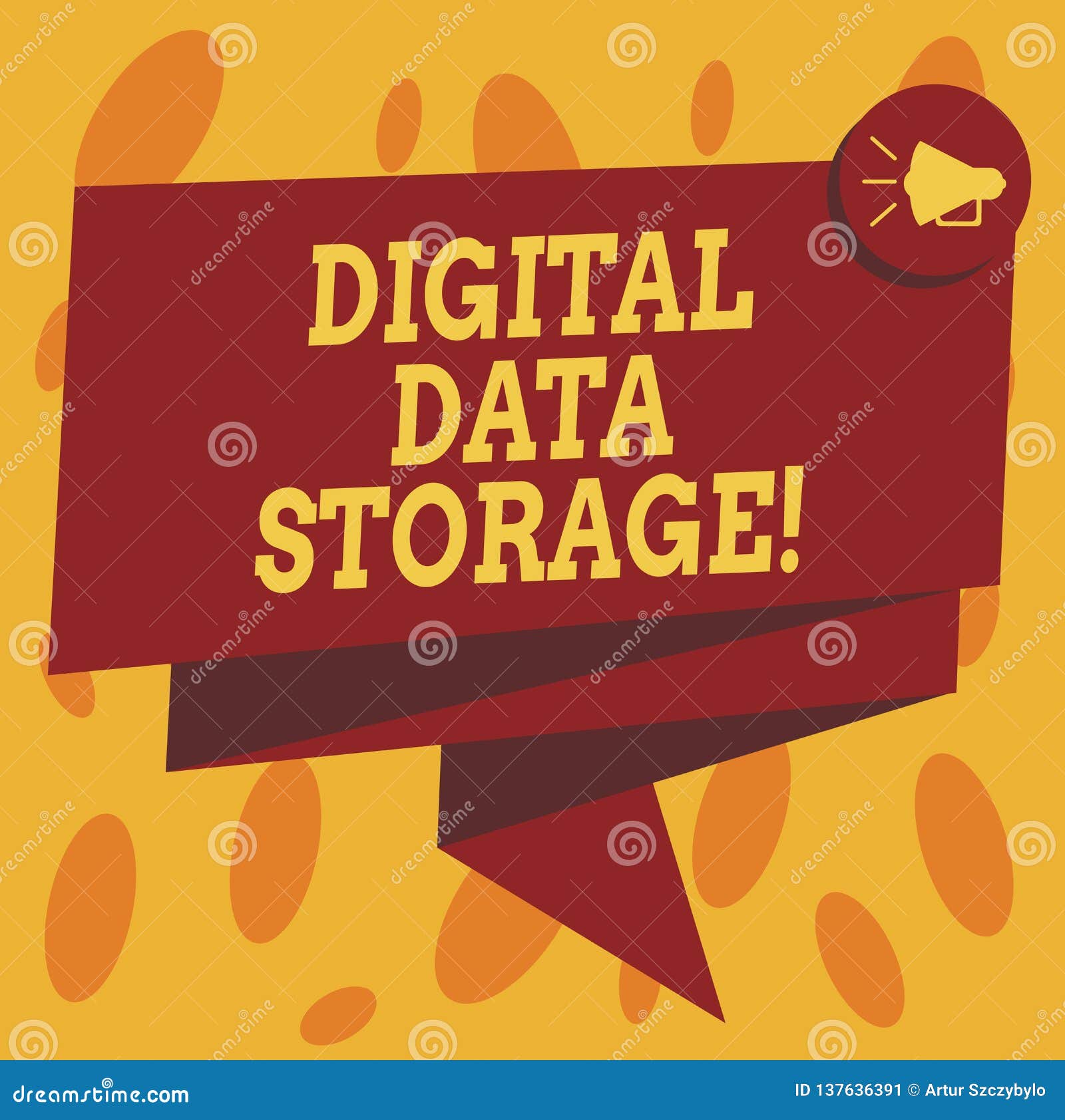 Writing Note Showing Digital Data Storage. Business Photo Showcasing ...