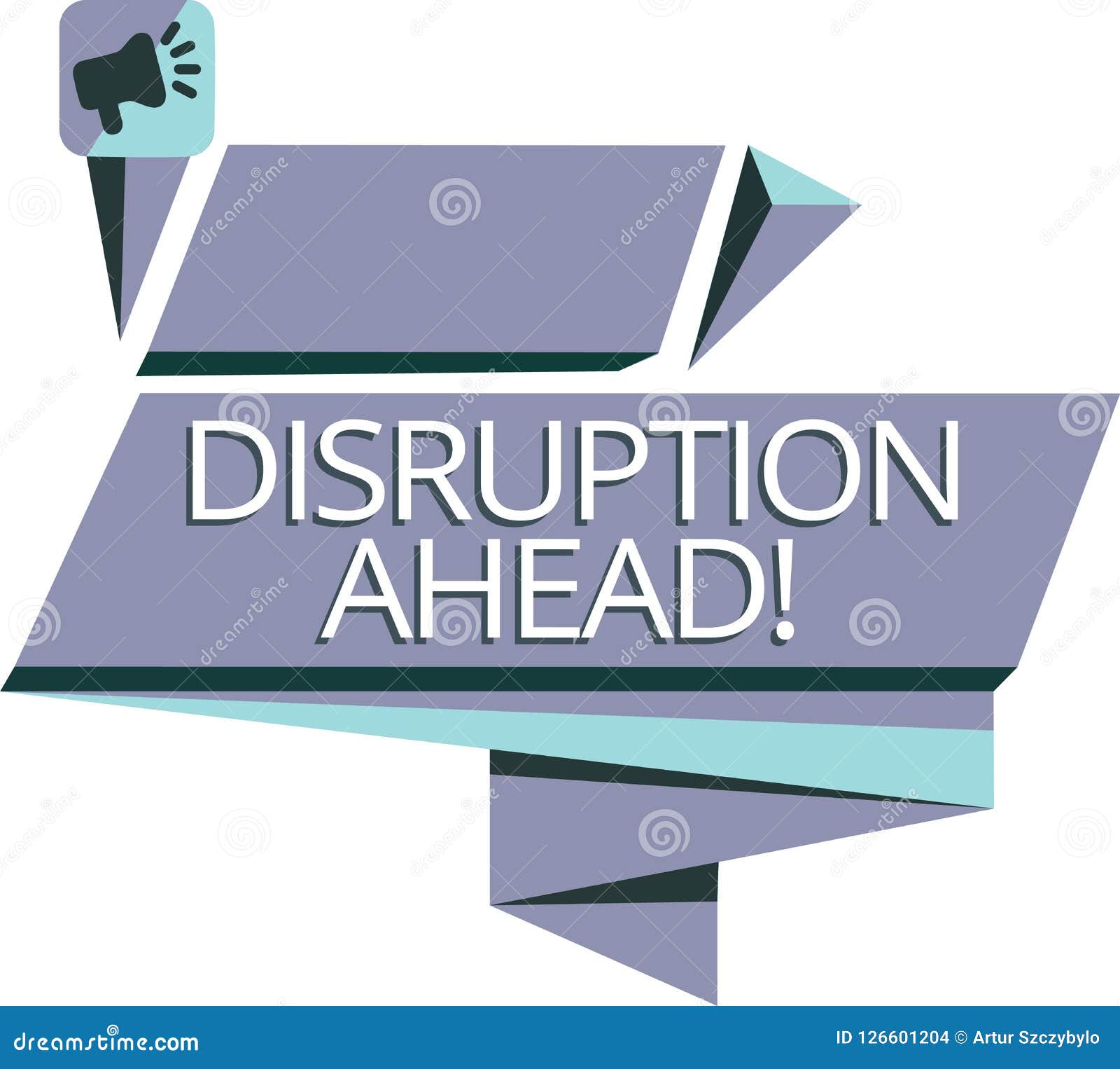 Writing Note Showing Disruption Ahead. Business Photo Showcasing ...