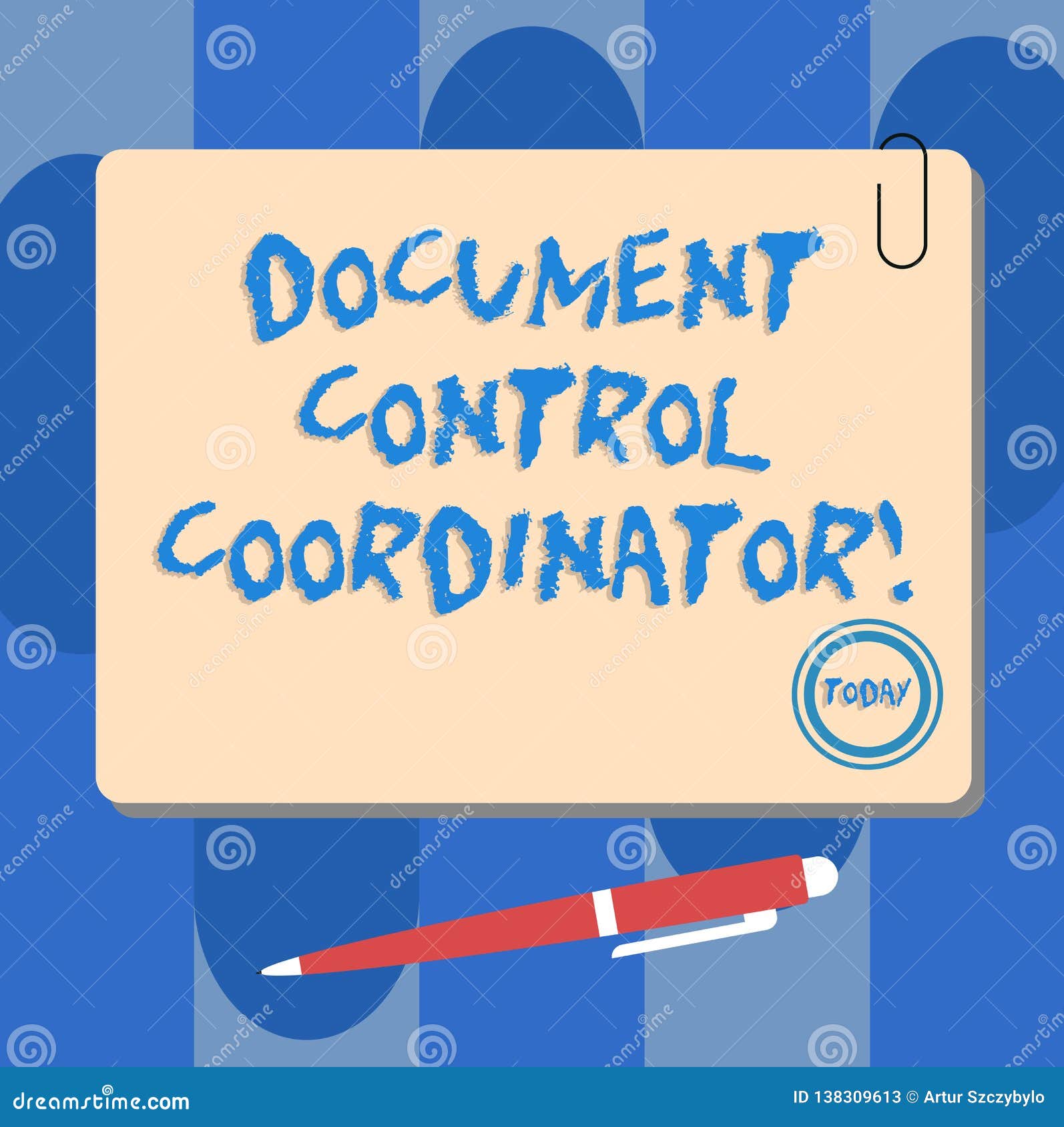 Writing Note Showing Document Control Coordinator. Business Photo ...