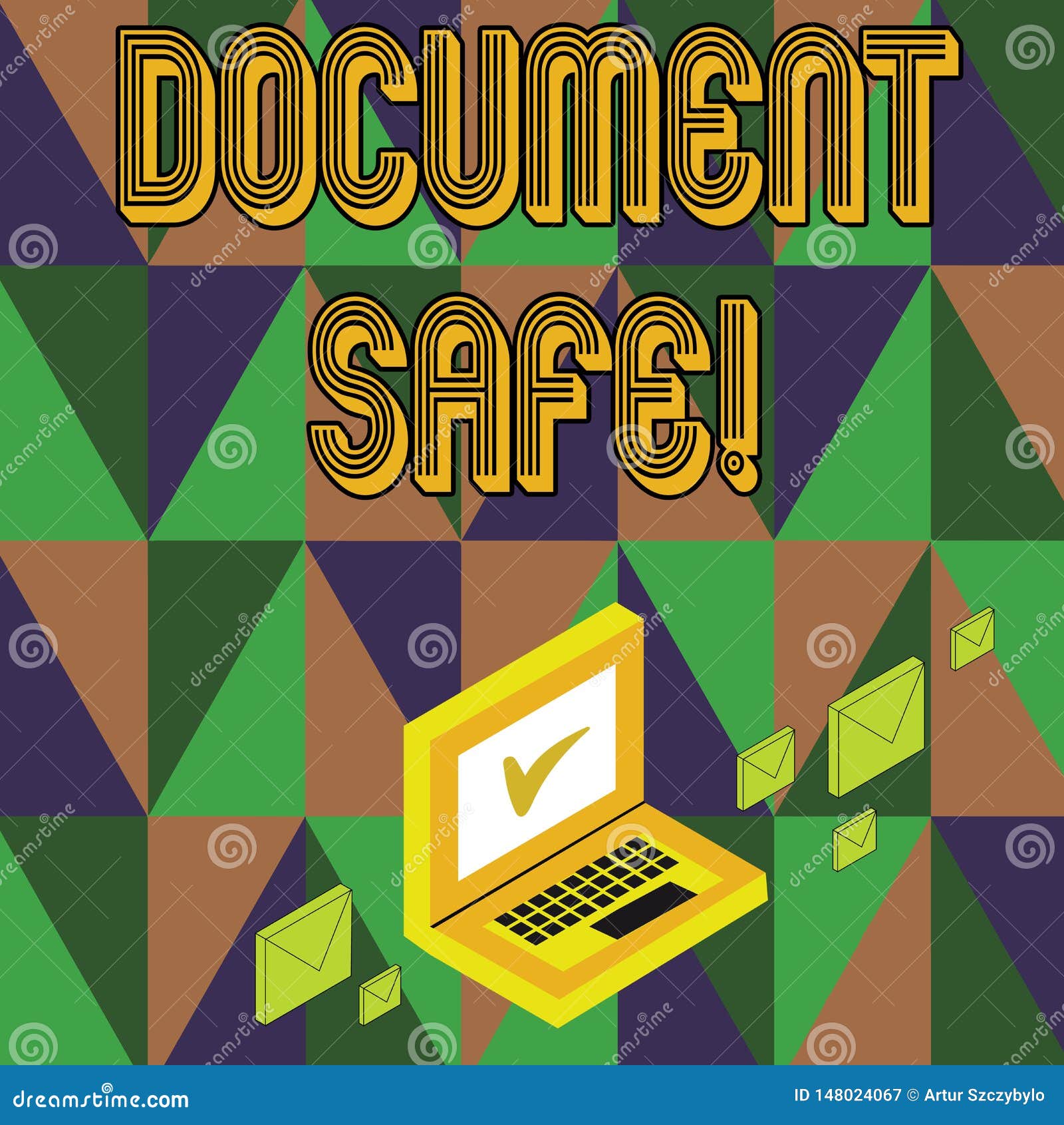Writing Note Showing Document Safe. Business Photo Showcasing Keep Your ...