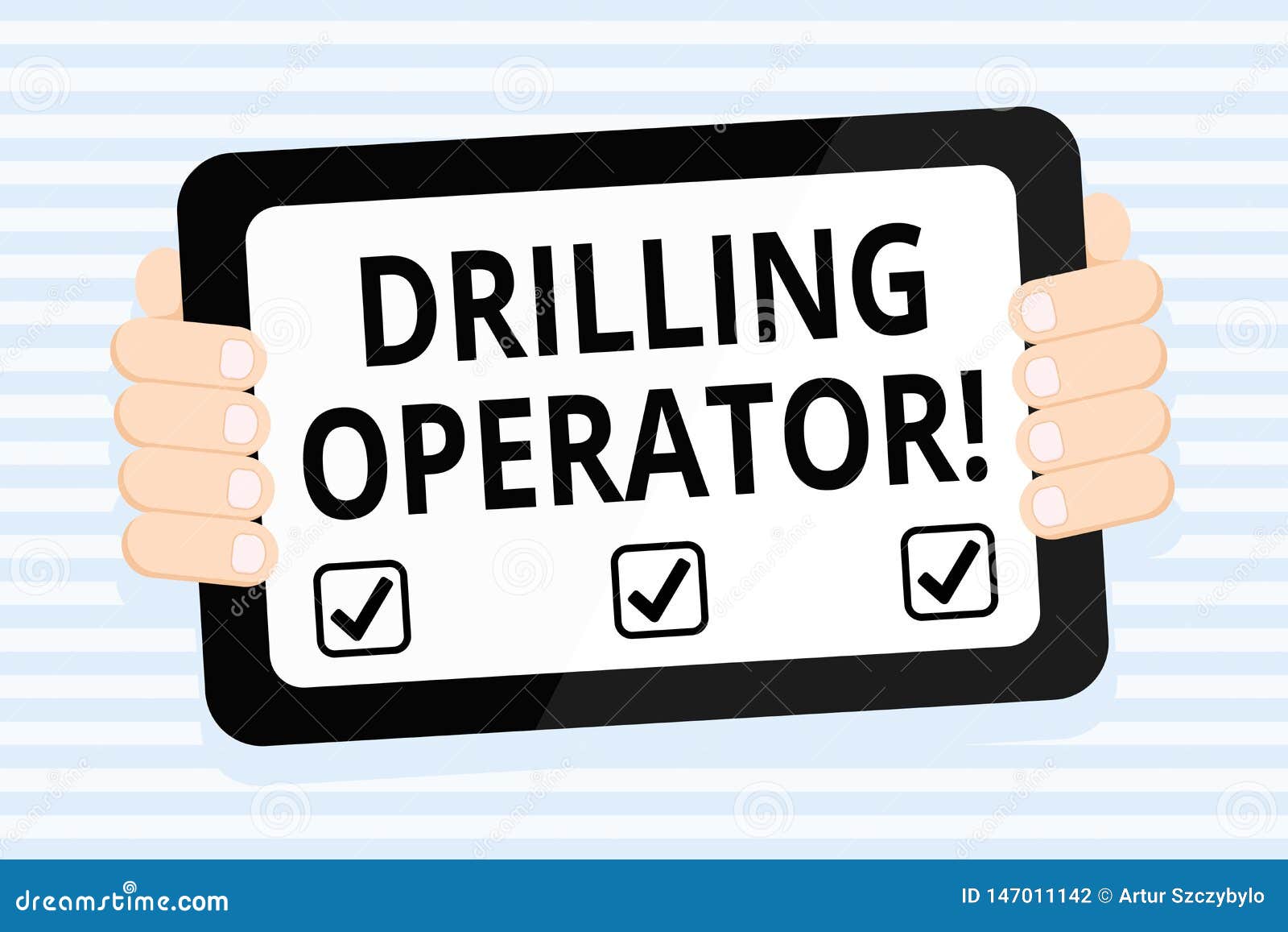 Writing Note Showing Drilling Operator. Business Photo Showcasing ...