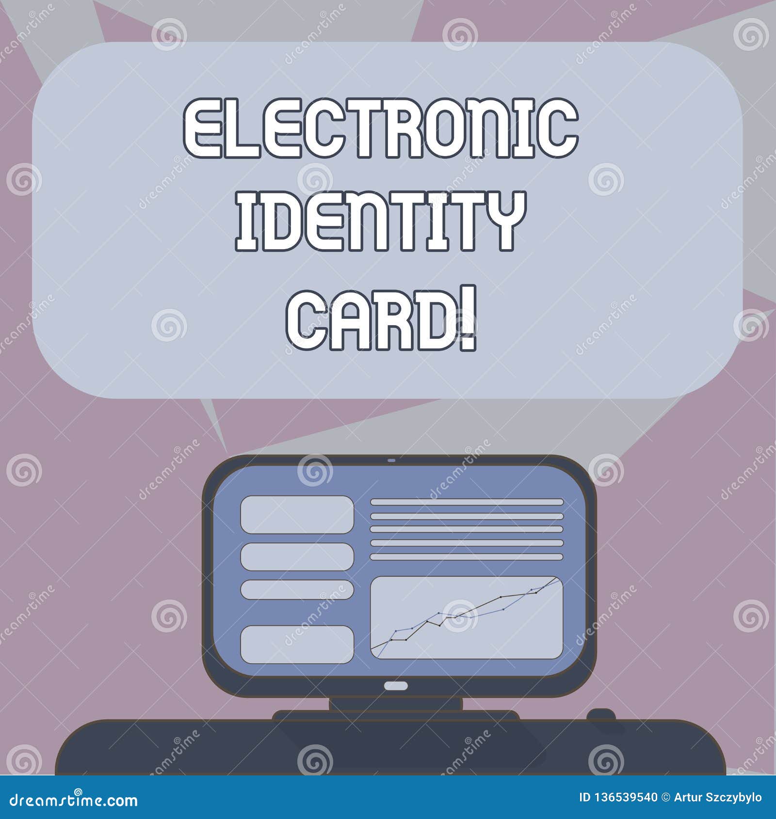 Writing Note Showing Electronic Identity Card. Business Photo ...