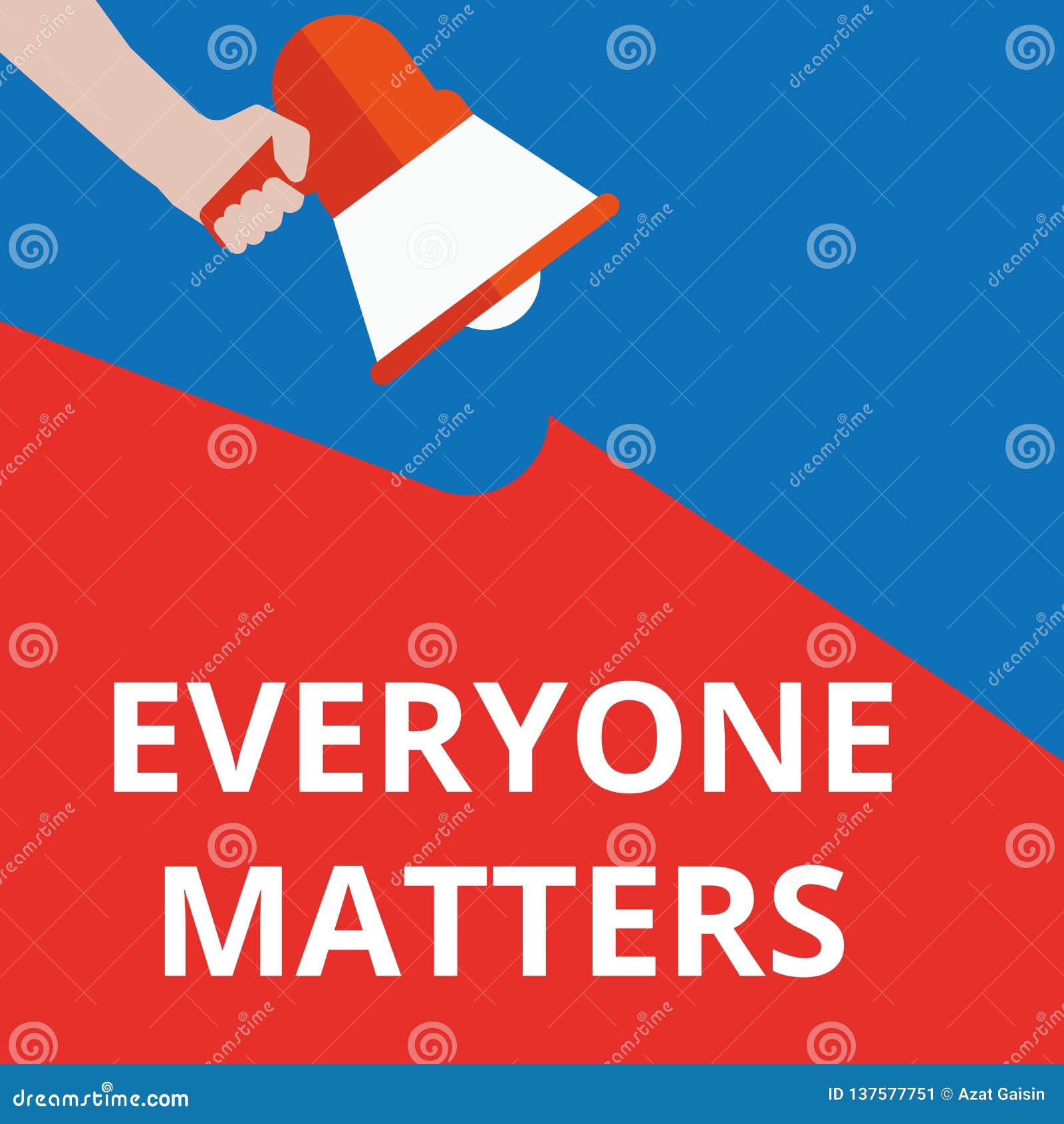 Writing Note Showing Everyone Matters Stock Illustration - Illustration ...