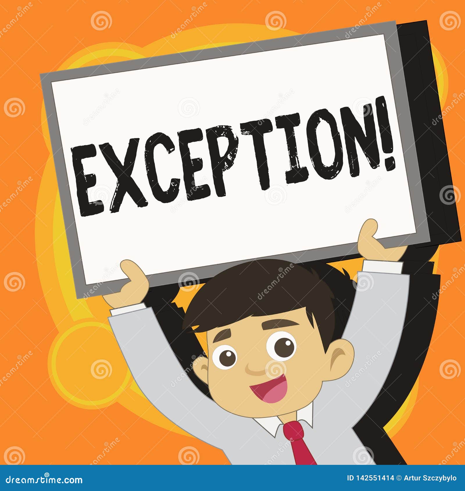 Writing Note Showing Exception. Business Photo Showcasing Person or ...