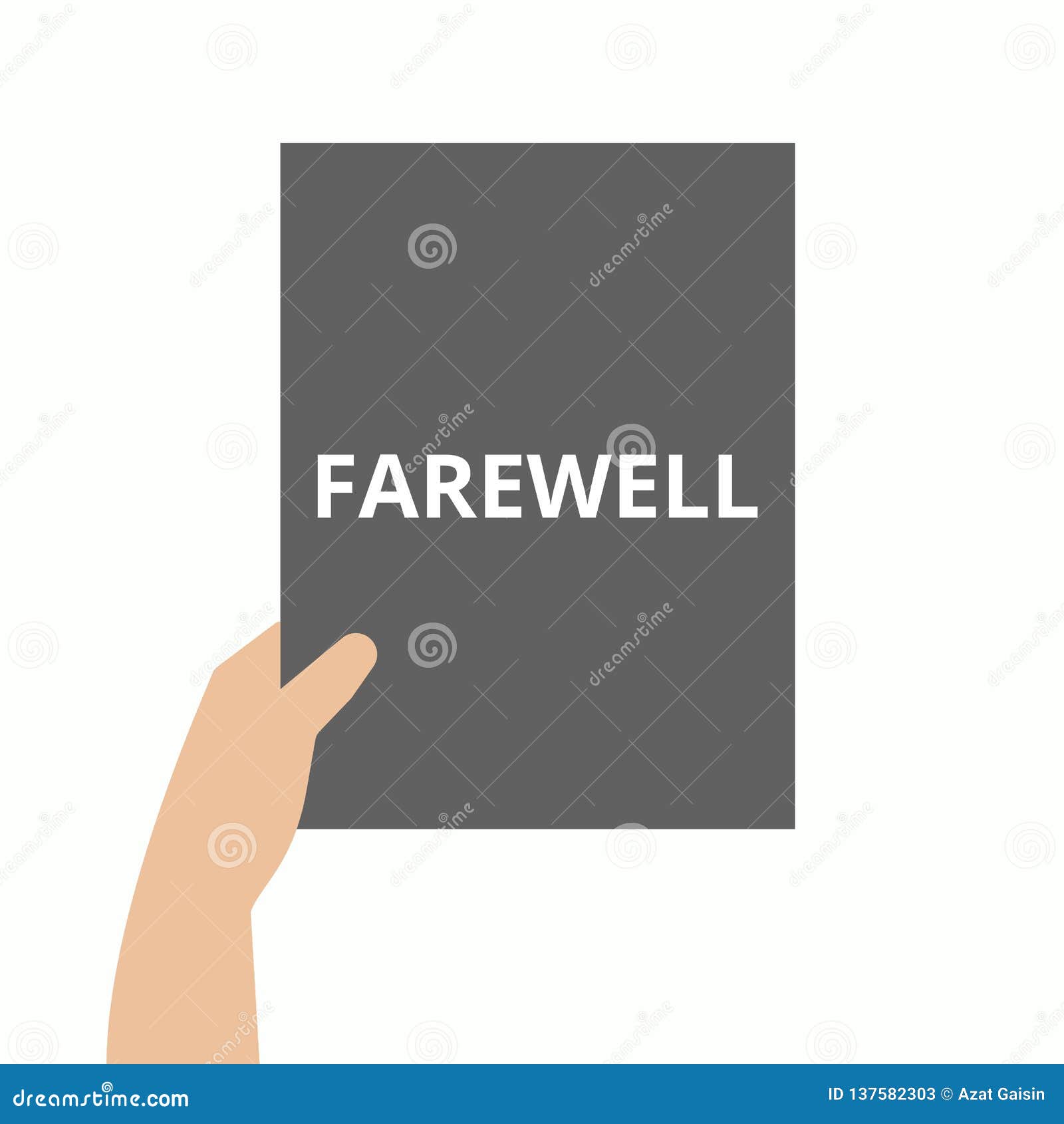 Writing Note Showing Farewell Stock Illustration - Illustration of ...