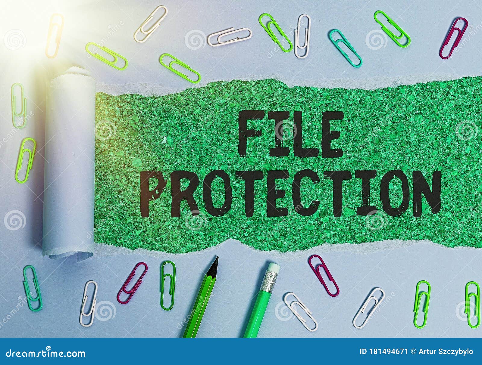 Writing Note Showing File Protection. Business Photo Showcasing ...