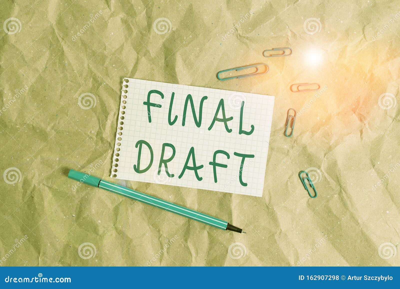 Writing Note Showing Final Draft. Business Photo Showcasing Final ...