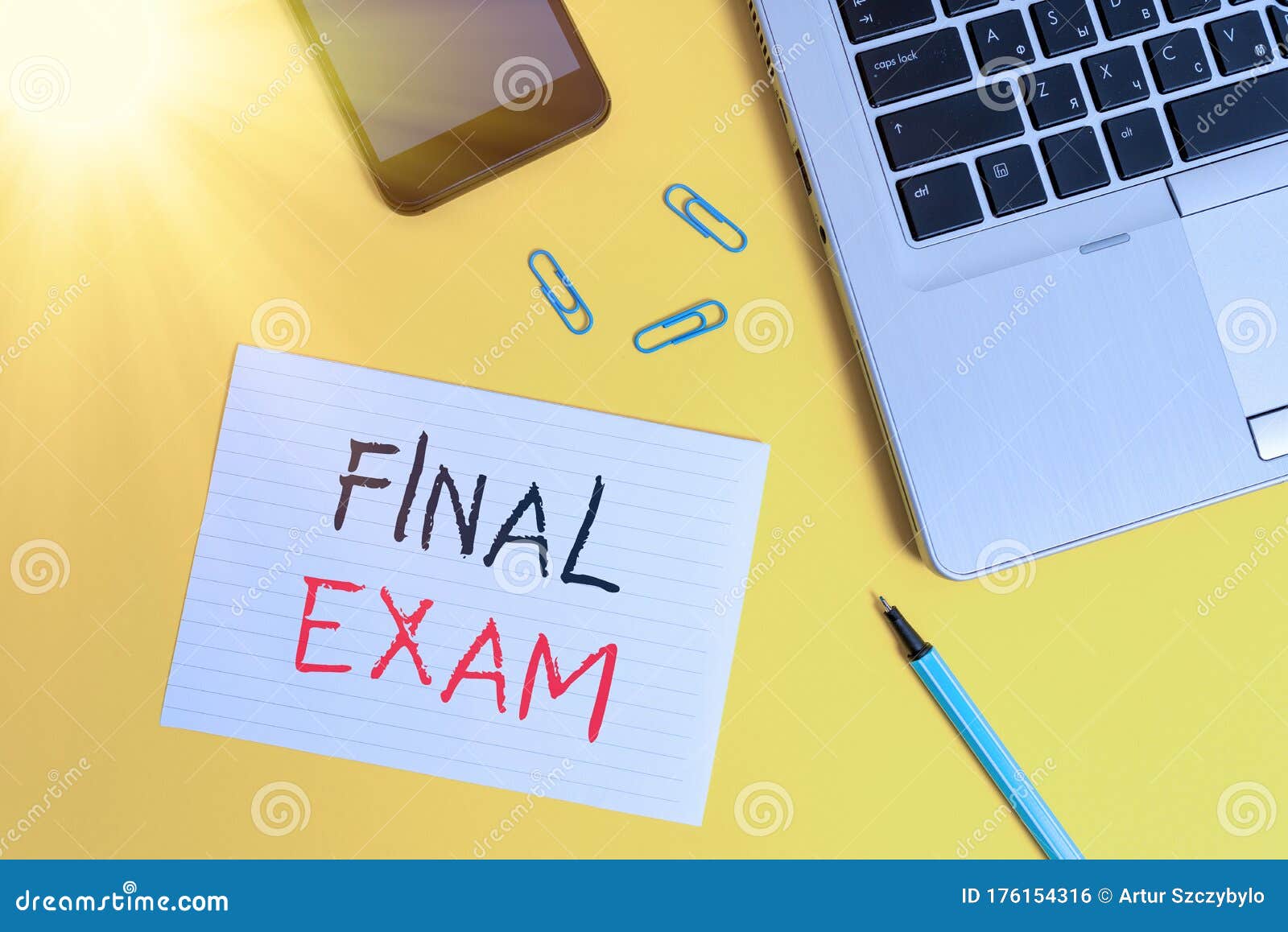 Writing Note Showing Final Exam. Business Photo Showcasing Test Given ...