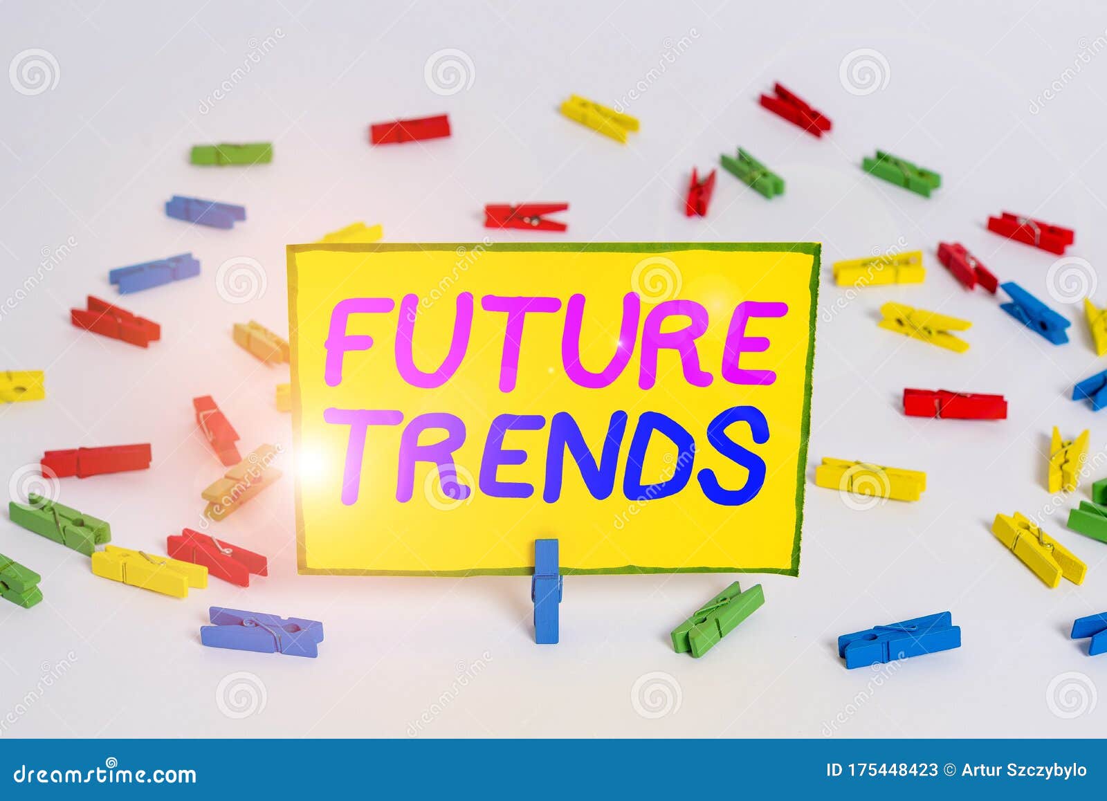 Writing Note Showing Future Trends. Business Photo Showcasing Forecasts ...