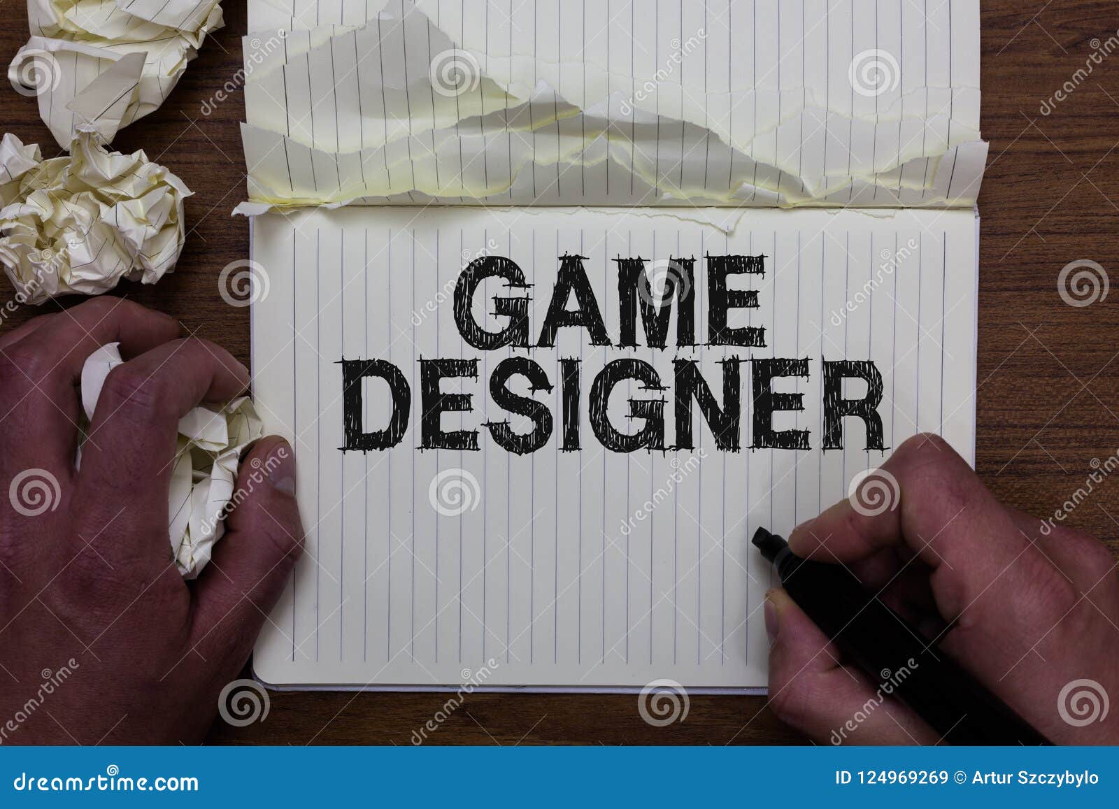Writing Note Showing Game Designer. Business Photo Showcasing ...