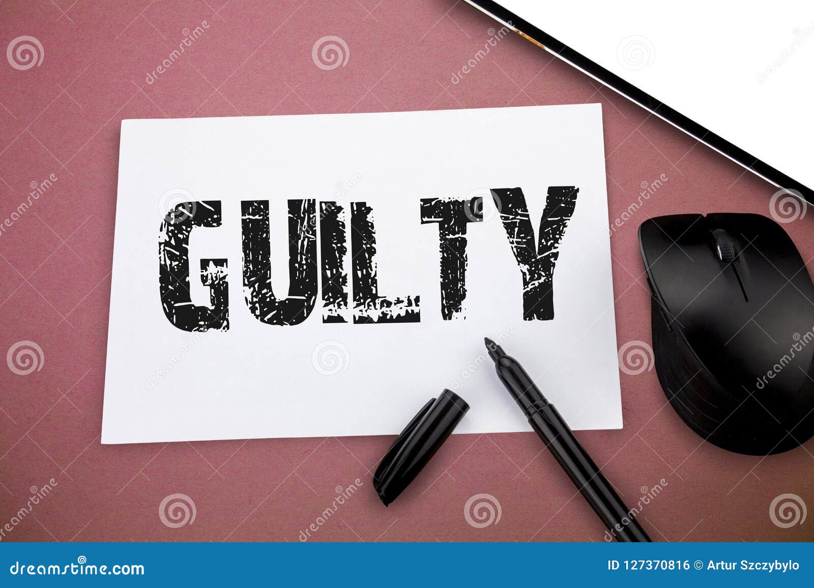 Writing Note Showing Guilty. Business Photo Showcasing Culpable of or ...