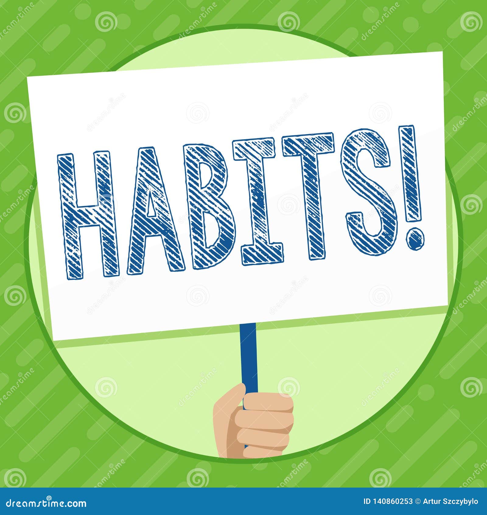 Writing Note Showing Habits. Business Photo Showcasing Regular Tendency ...