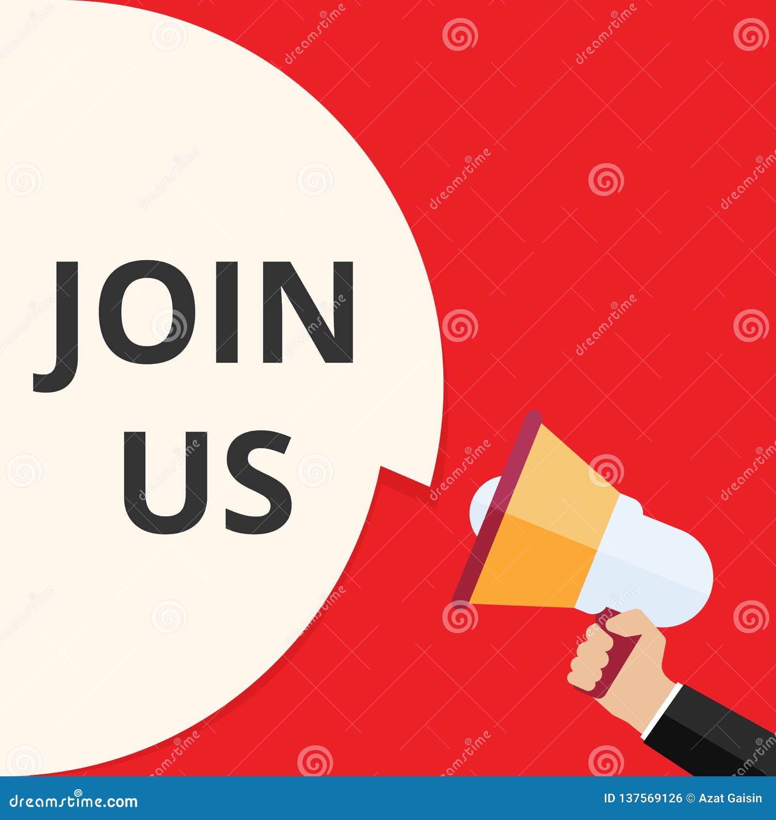 Writing Note Showing Join Us Stock Illustration - Illustration of ...