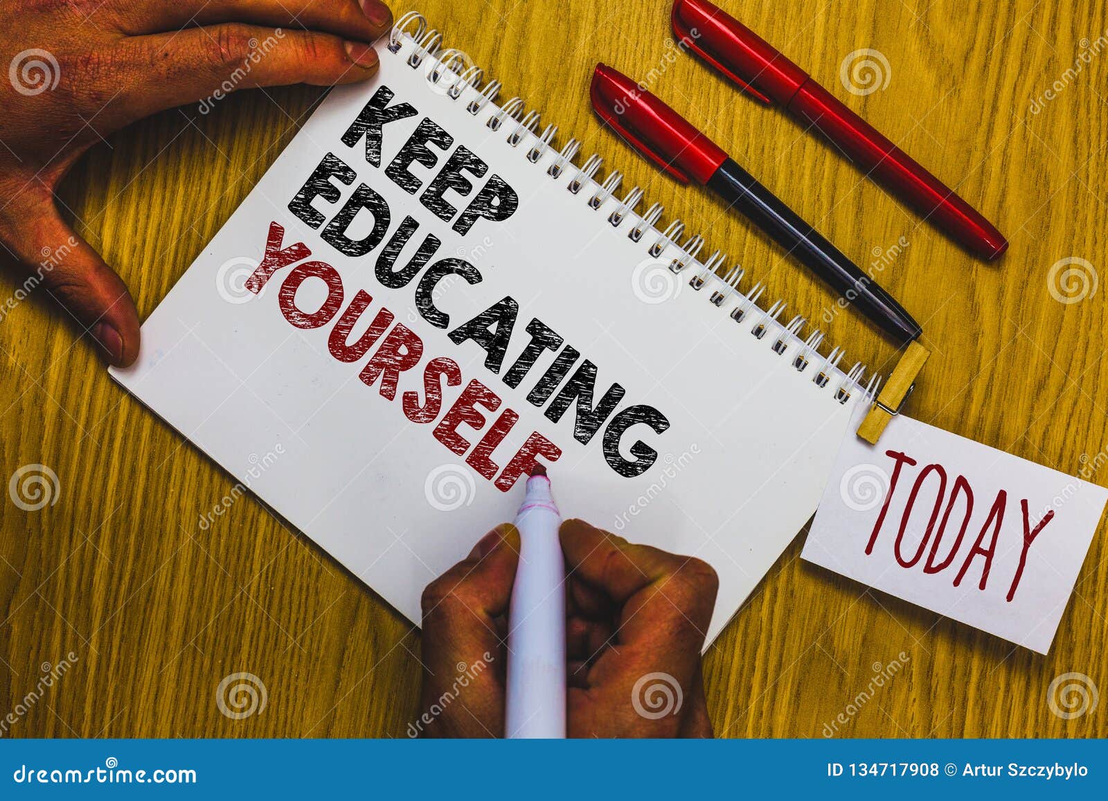 Writing Note Showing Keep Educating Yourself. Business Photo Showcasing ...